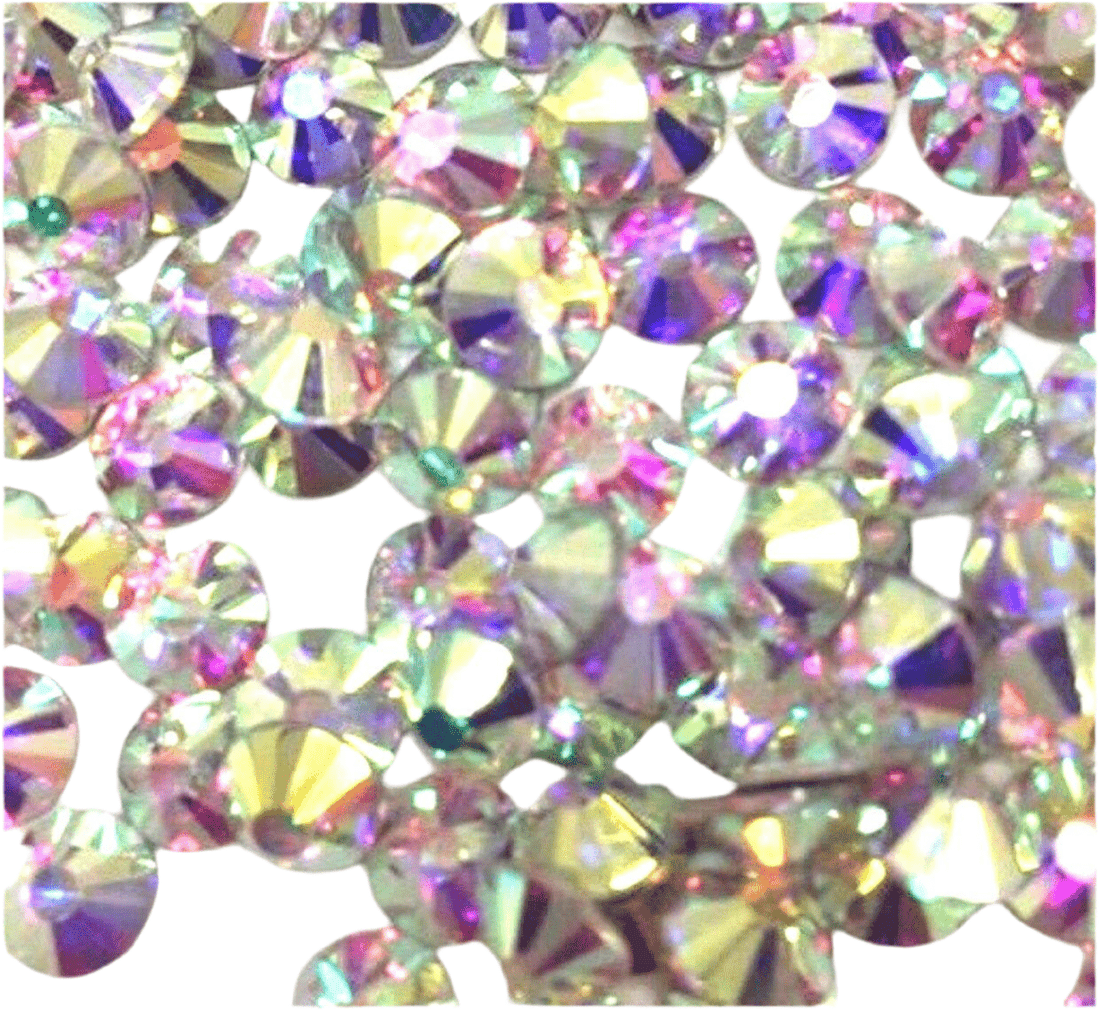 Crystal AB Non Hotfix Flat Back Rhinestones | Rhinestone HQ UK